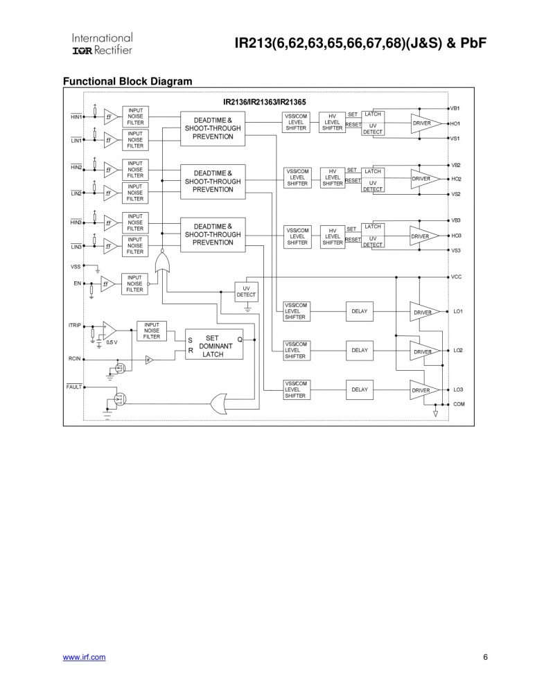 IR2136STRPBF datasheet page 6