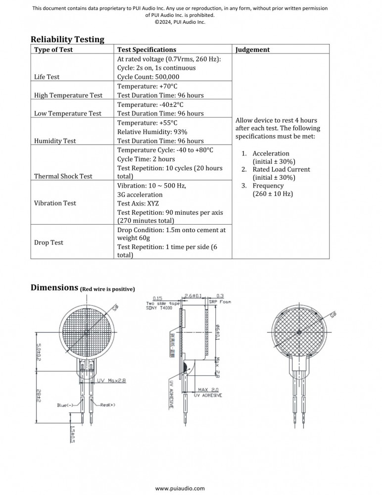 HD-LA0503-LW28 datasheet page 3