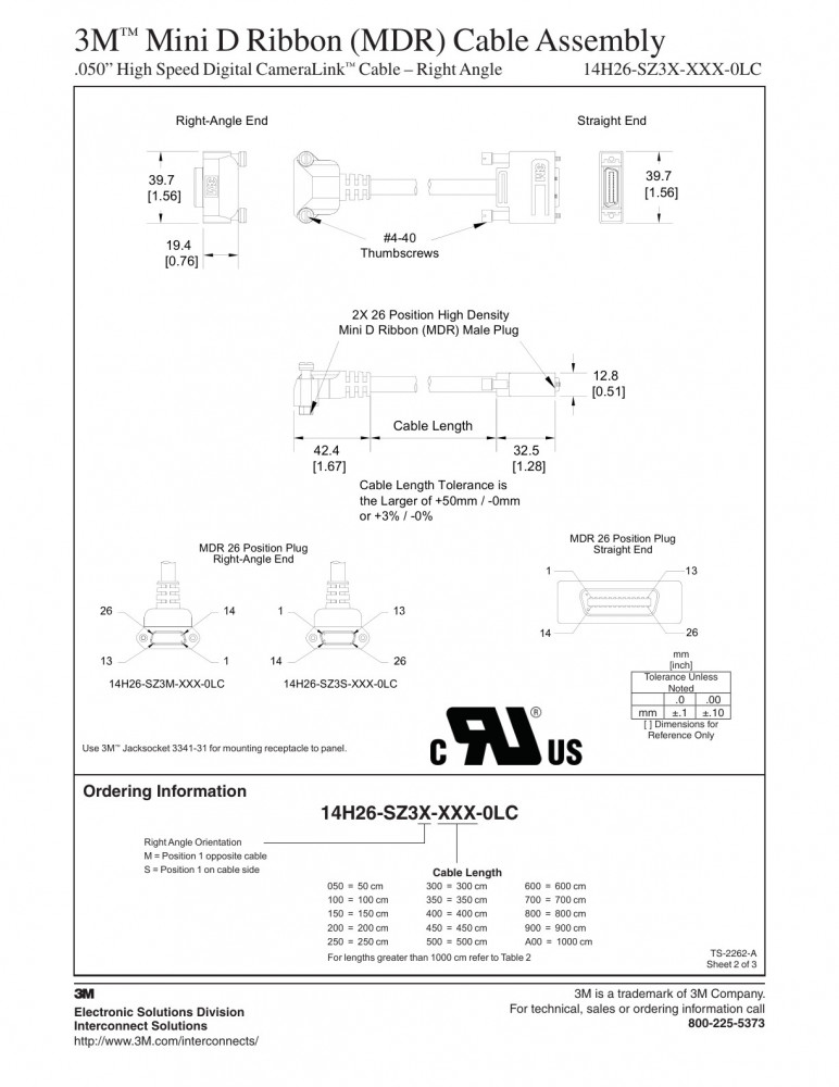 3M 14H26-SZLM-500-0LC technical document page 2