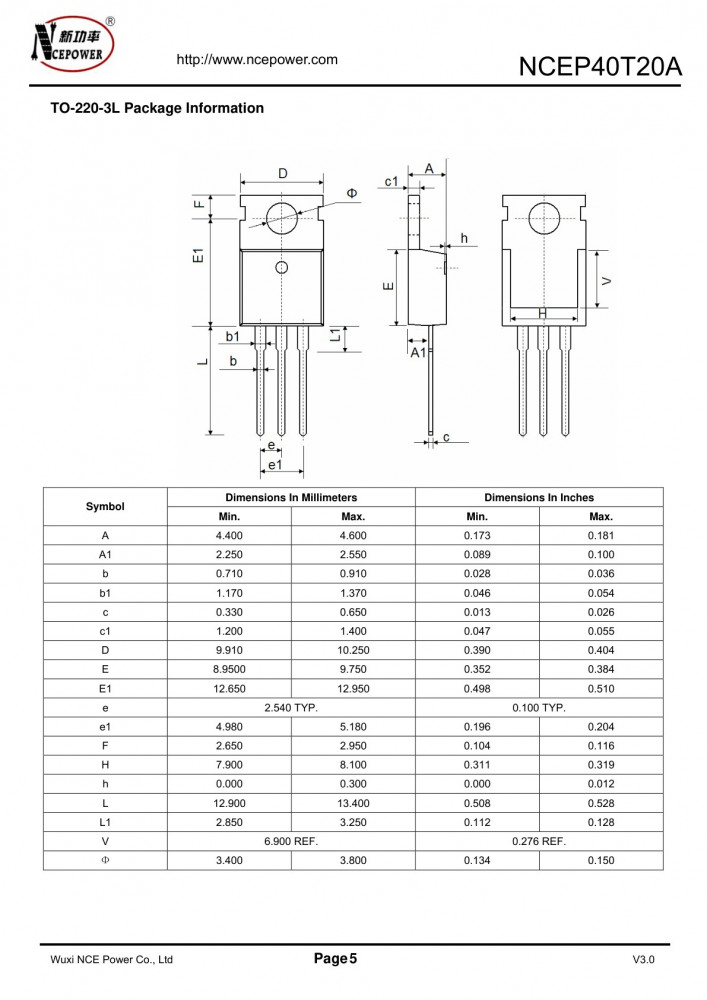 NCEP40T20A datasheet page 5