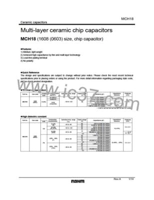 ROHM MCH185A470JK Ceramic Capacitor