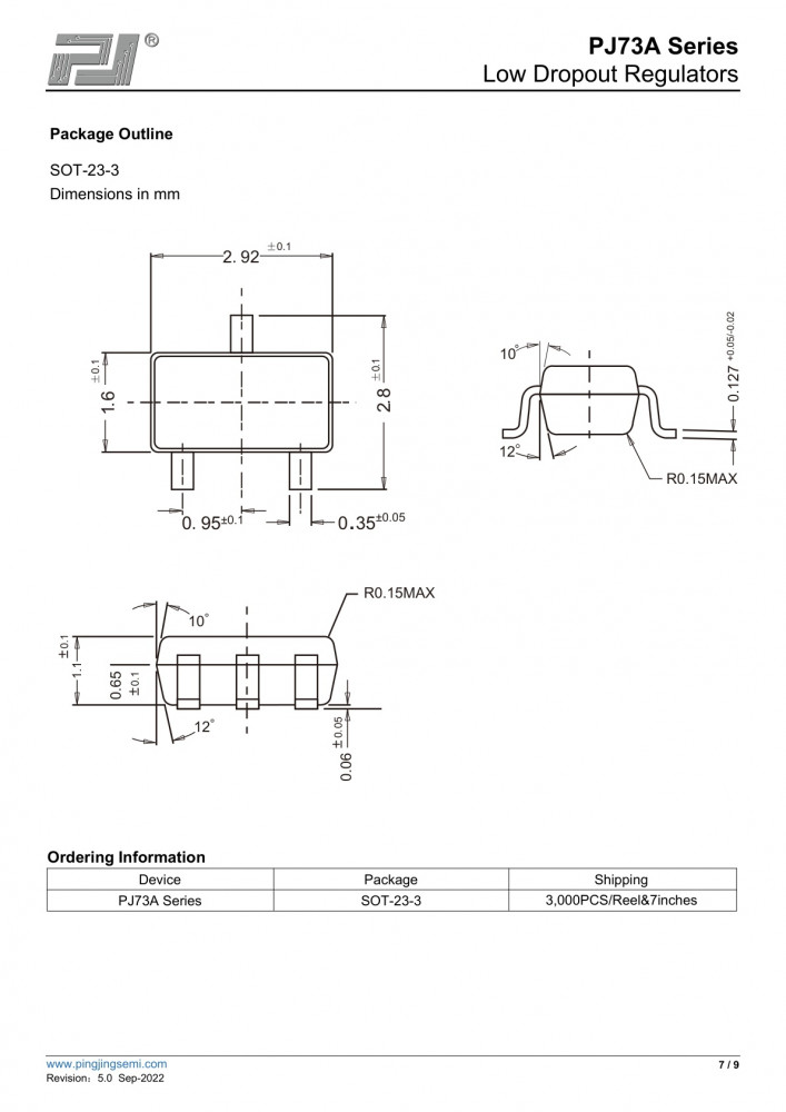 PJ73A datasheet page 7