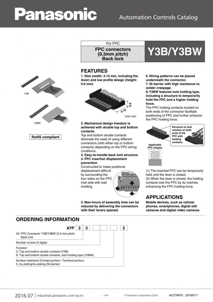 AYF333935A datasheet page 1