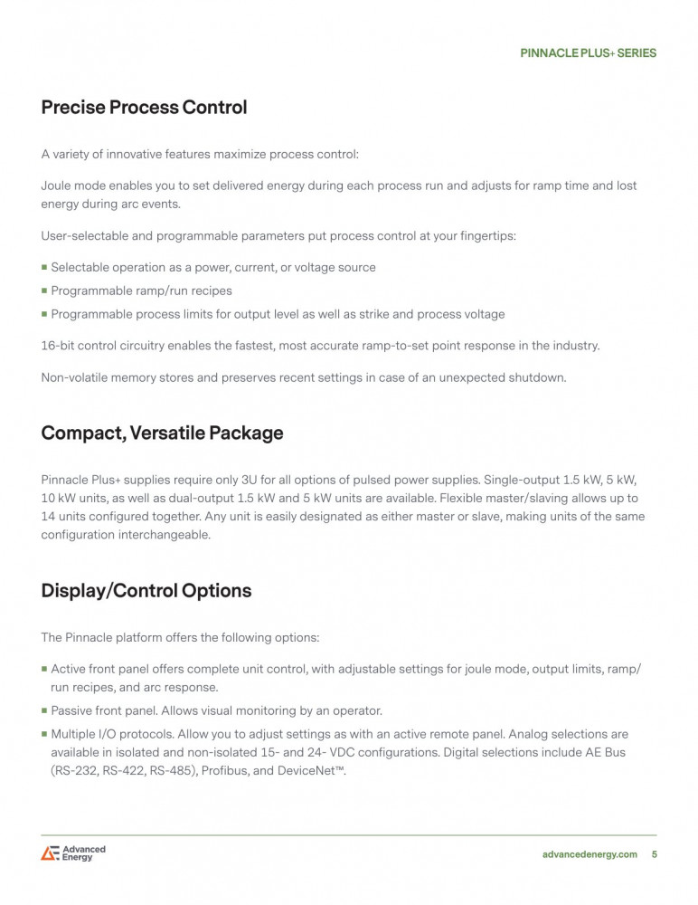 Pinnacle Plus+ product document page 5