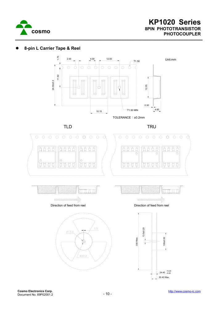 Cosmo KP10200E datasheet page 10