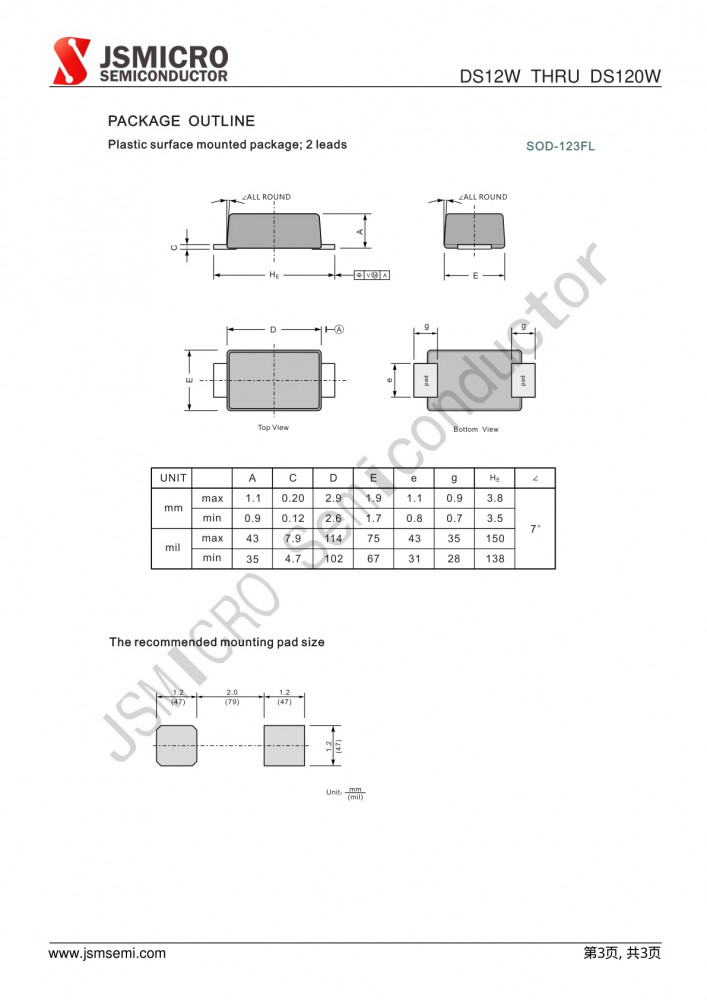 JSMSEMI DS14W datasheet page 3
