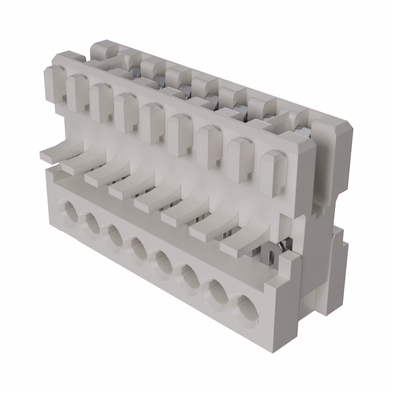 Appli-Mate RAST 2.5 IDT Housing, 2.50mm Pitch, Direct/Indirect, Female, 8 Circuits, All Position Keys, Polarizing Rib Between Circuits 1 and 2 and 7 and 8 for sale