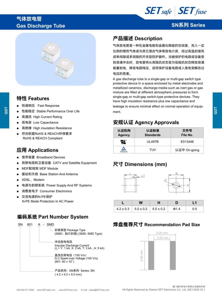 SN091A-SMD datasheet page 1