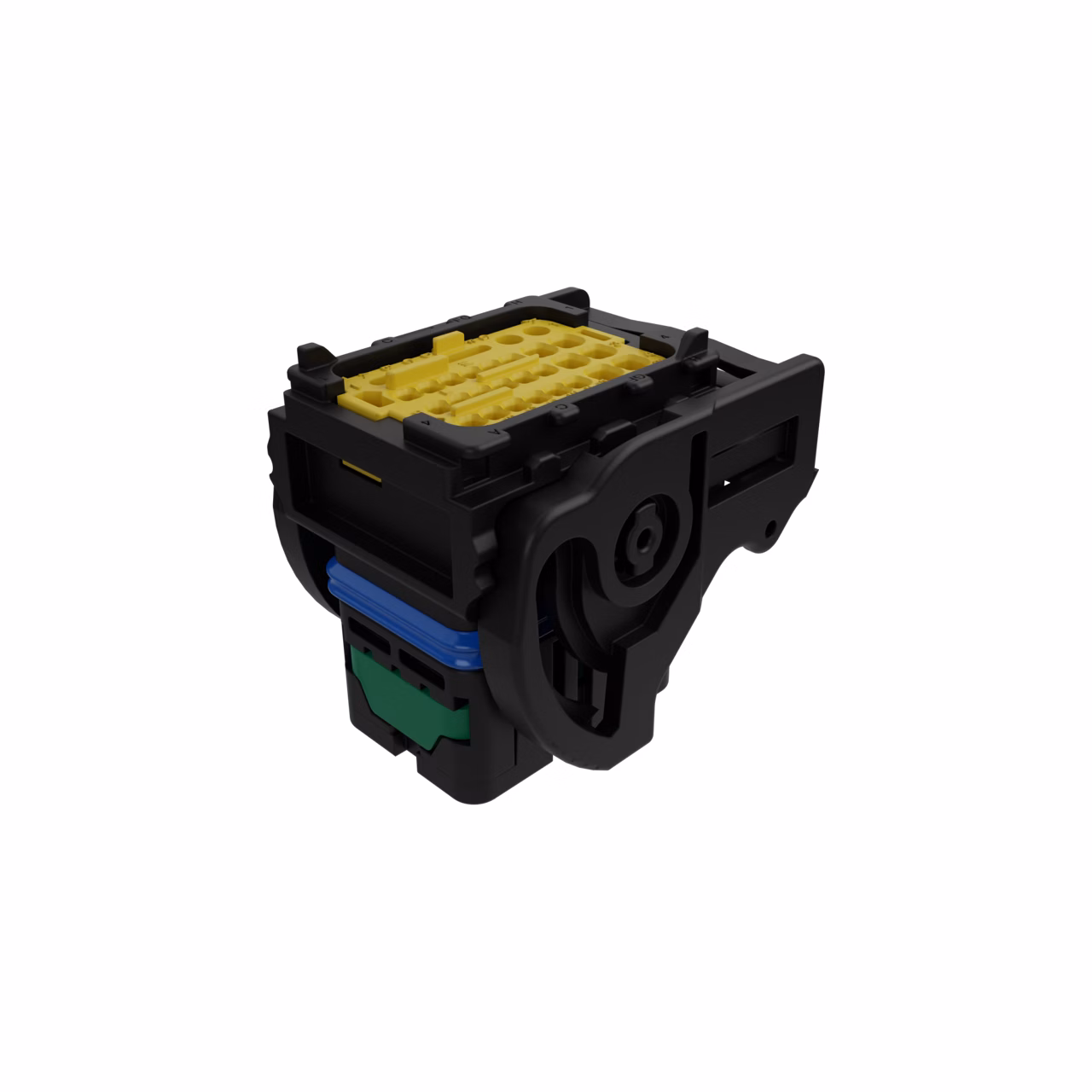 .635mm, 1.50mm, CMC Receptacle, 24 Circuits, Right Wire Output, Black Coding, Mat Sealed, Row 1 Closed for sale
