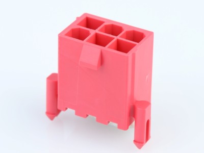Mini-Fit Versa Color Header, Dual Row, Vertical, 10 Circuits, Nylon 6/6, UL 94V-0, Tin (Sn) Plating, Glow-Wire Capable, Red