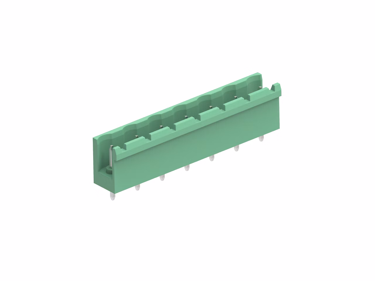 5.08mm Pitch Eurostyle Horizontal PC Board Plug, with Retention Ends, 7 Circuits