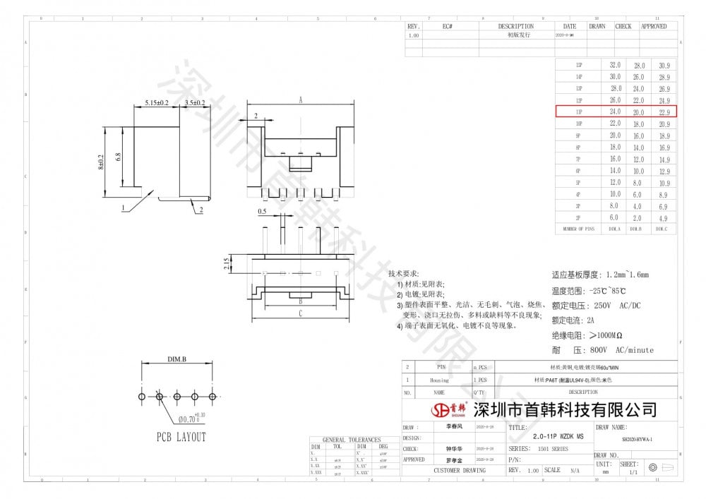 2.0-11P WZDK MS specification page 1