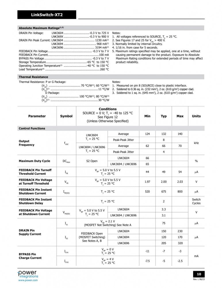 LNK3604D-TL datasheet page 10