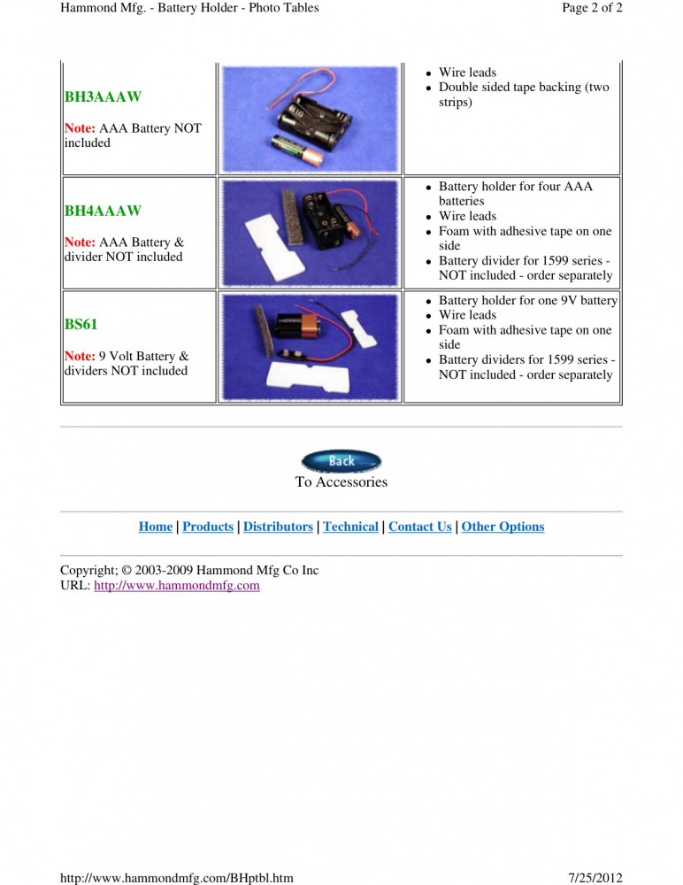 Hammond BH1AAWKIT documentation page 2