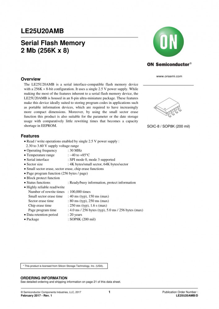 LE25U20AMB datasheet page 2