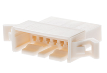 2.50mm Pitch Mini-Latch Wire-to-Wire Plug Housing, Friction Lock, with Mounting Ears, 3 Circuits, Natural for sale
