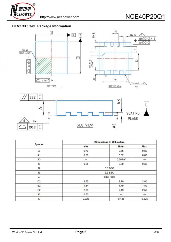 NCE40P20Q1 datasheet page 6