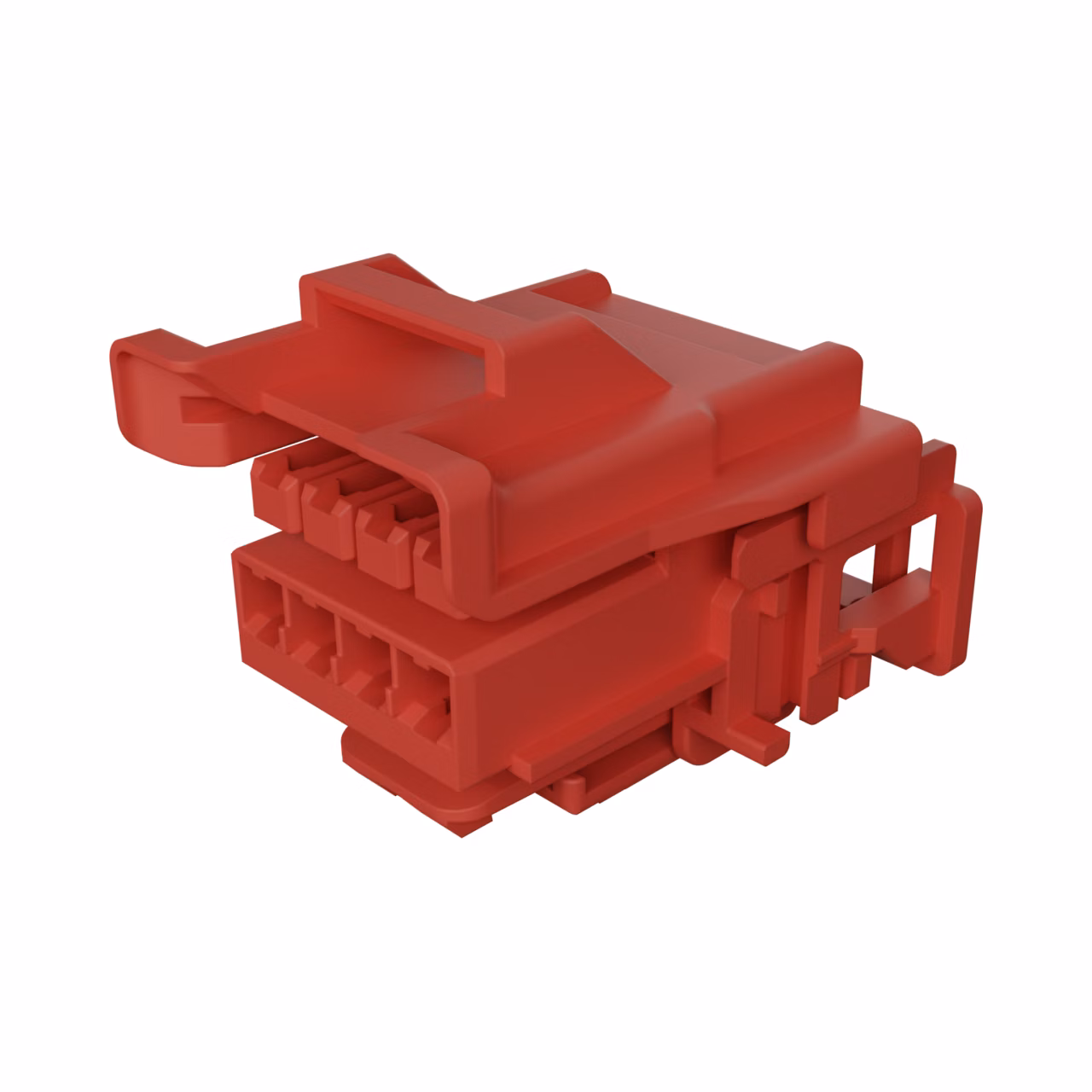 3.96mm Pitch Swing TPA Hermaphroditic Housing with Integrated TPA, 8 Circuits, Dual Row, Red for sale
