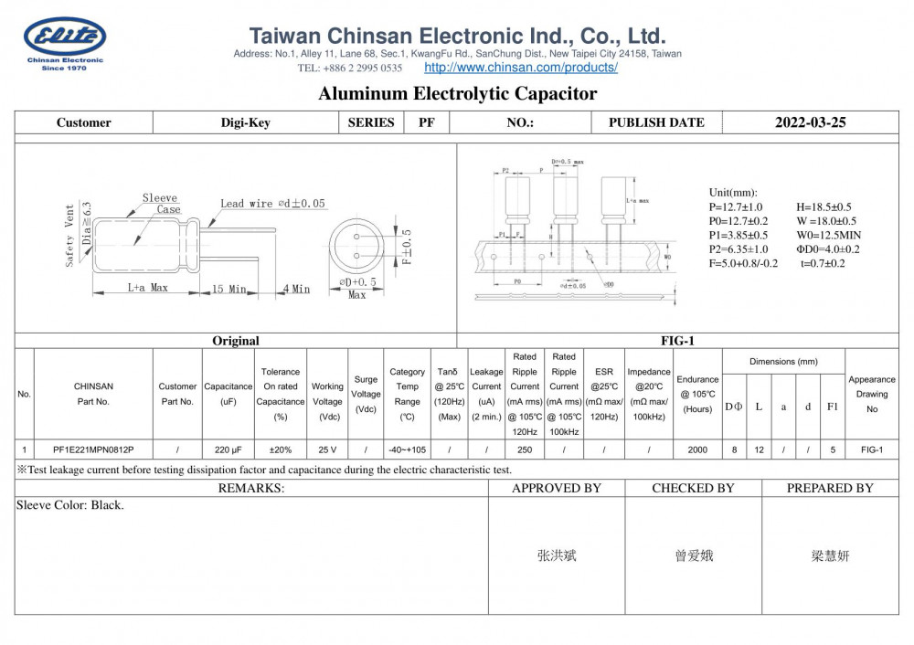 Chinsan PF Series datasheet page 10
