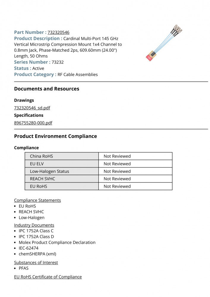 Technical document image 1 for MOLEX 732320546