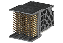 Impact 100 Ohm 4 Pair RAM Right-Angle Header, Right Guided, Open Endwall, 16 Columns, 192 Circuits, Pin Length 4.90mm, Plated Through Hole Dimension 0.39mm, Lead-Free