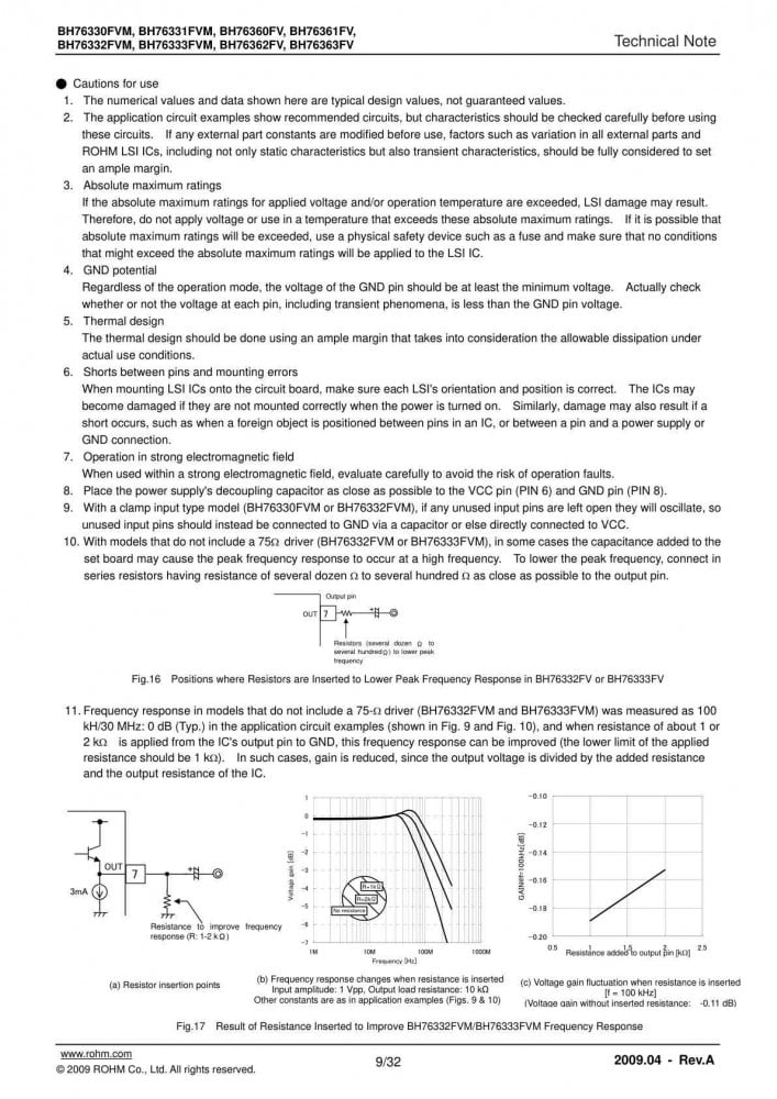 BH76333FVM datasheet page 9