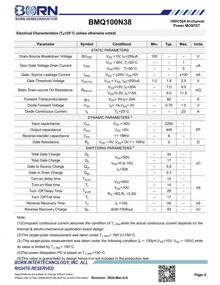 BMQ100N38 datasheet page 2