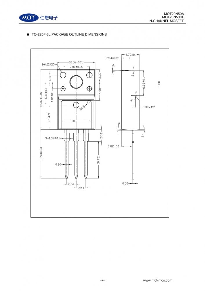 MOT20N50HF datasheet page 7