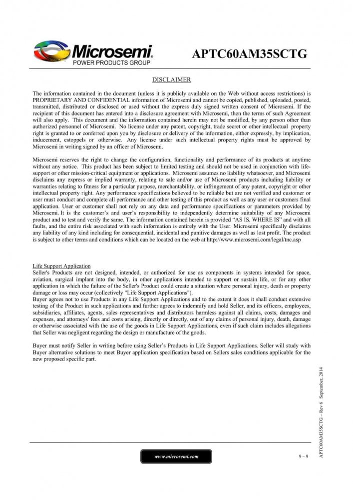 APTC60AM35SCTG datasheet page 9