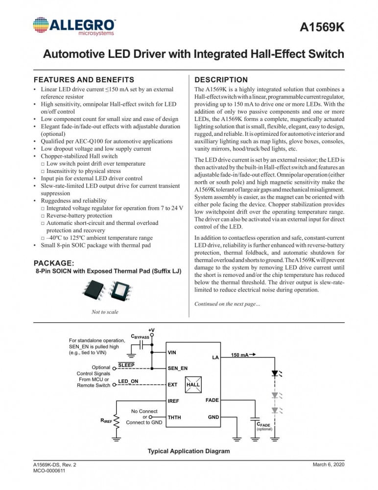 A1569KLJTR-T datasheet page 1