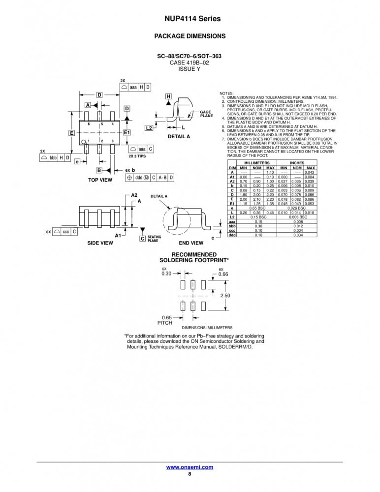 NUP4114HMR6T1G datasheet page 8