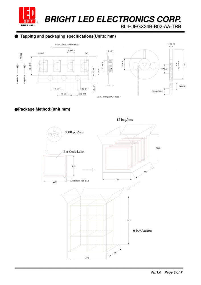 BL-HJEGX34B-B02-AA-TRB datasheet page 3