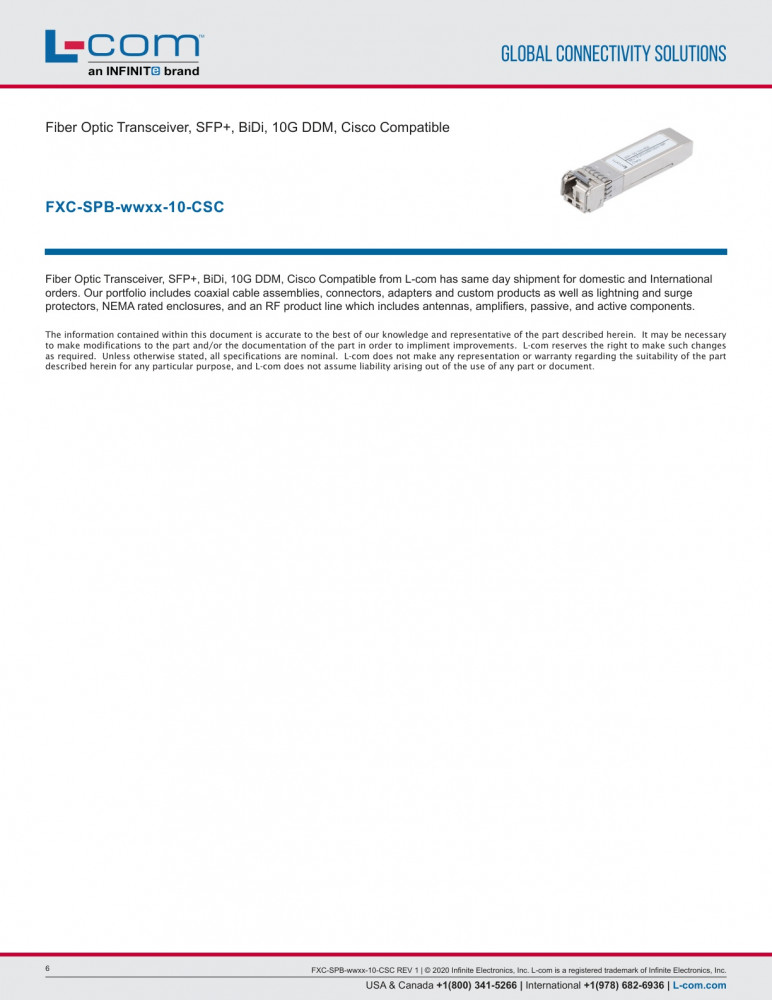 FXC-SPB-5480-10-CSC datasheet page 6