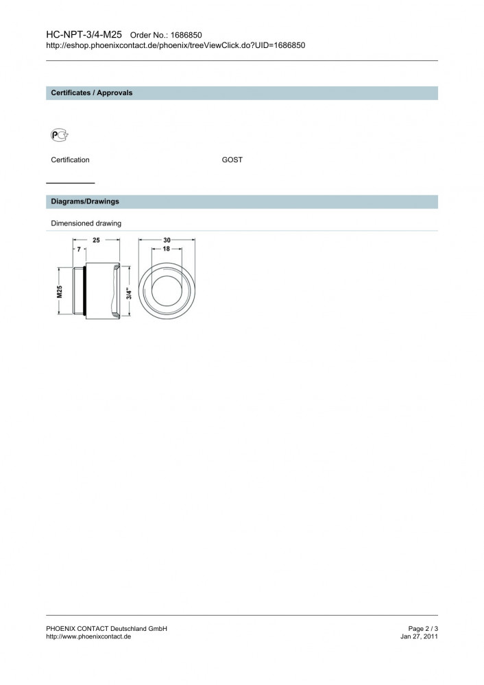 Phoenix Contact 1686850 product documentation page 2