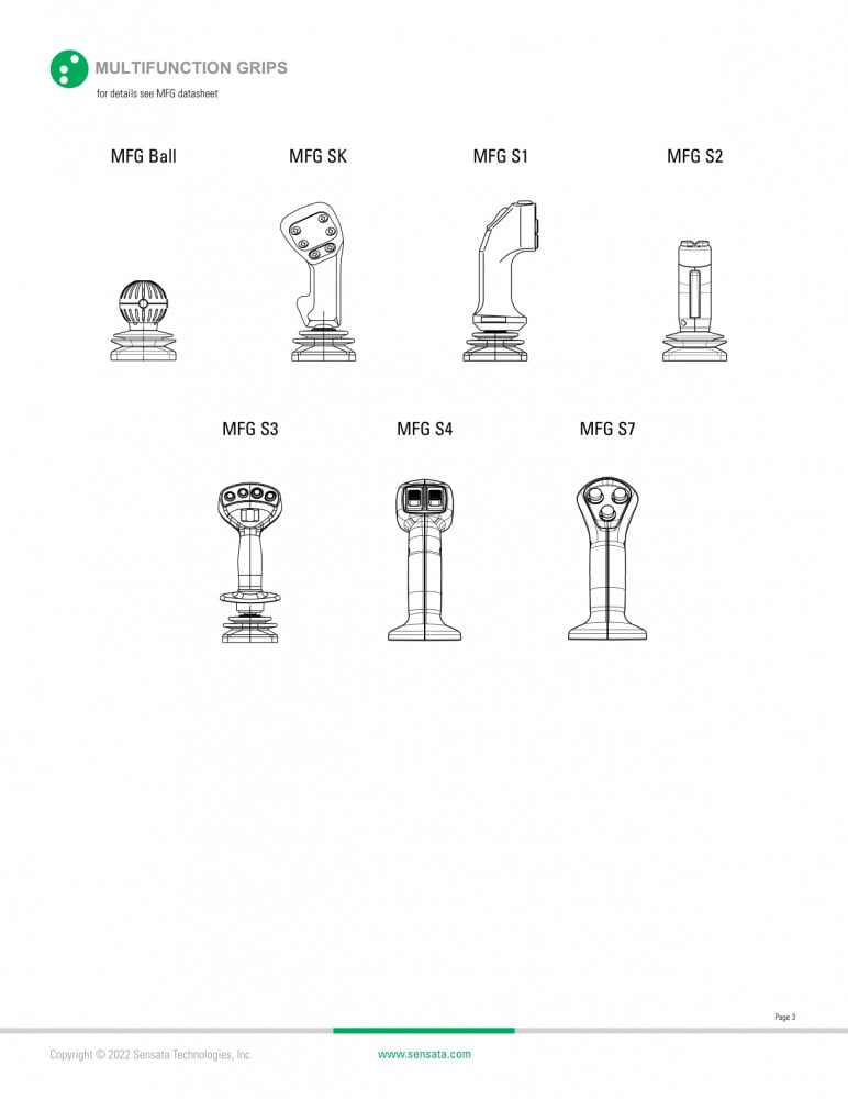 Sensata AJ3 joystick document page 3