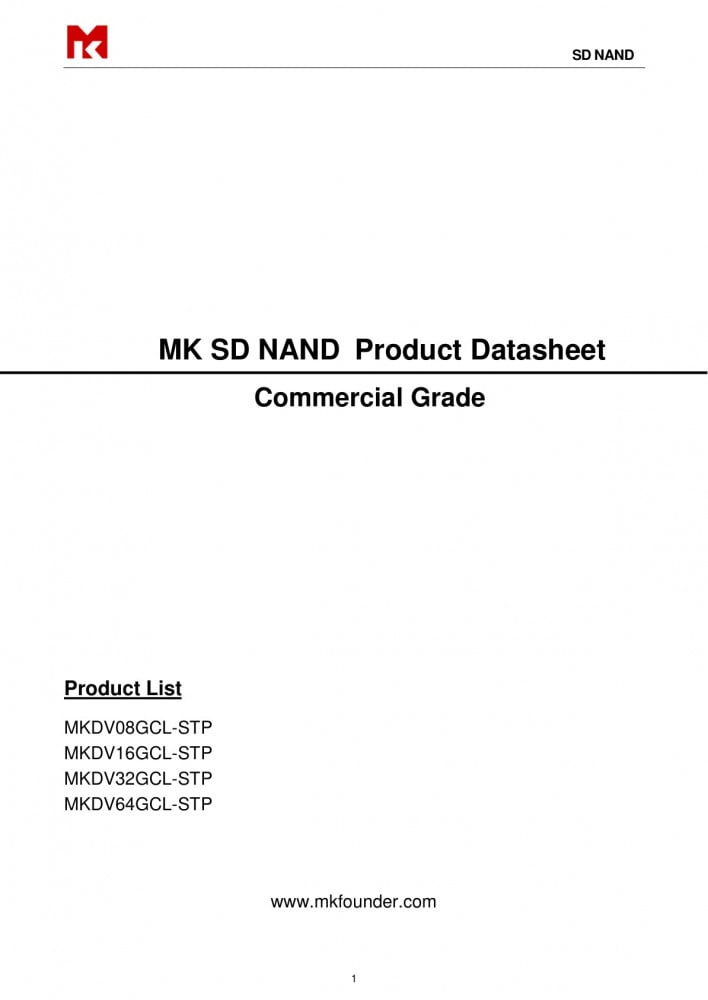 MKDV32GCL-STP datasheet page 1