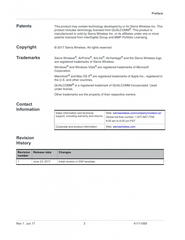 XA1110 technical document page 3