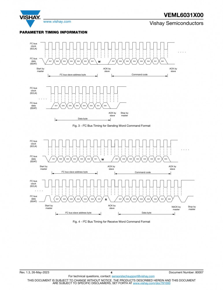 VEML6031X00 datasheet page 4