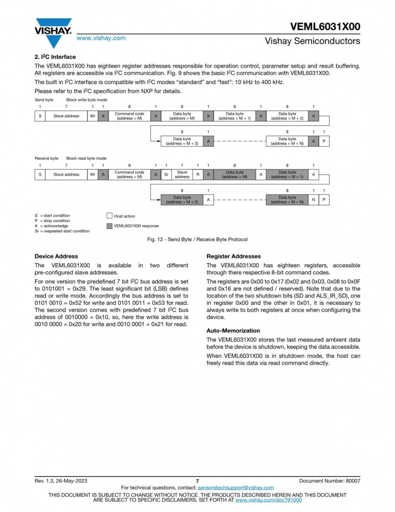 VEML6031X00 datasheet page 7