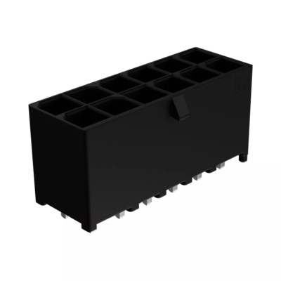 EXTreme Ten60Power Panel-to-Board Right-Angle Plug Assembly with Guide Pins, 1 Power Circuit, 12 Signal Circuits, 1 Power Circuit