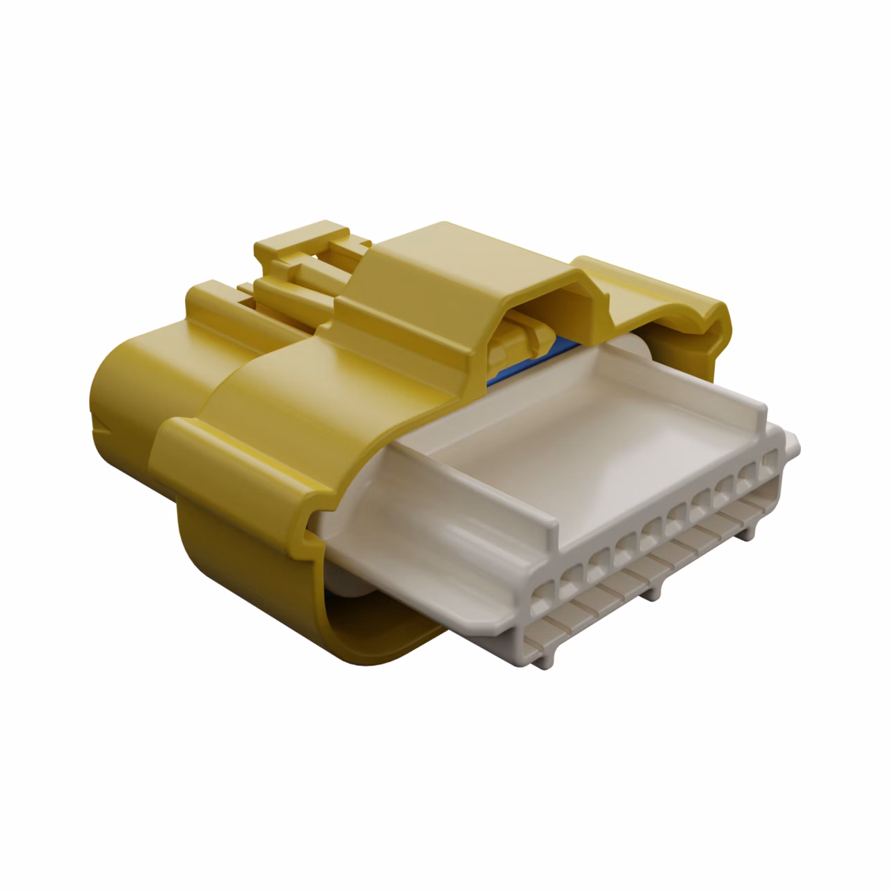 Squba Sealed Receptacle Assembly, 1.80mm Pitch, Single Row, 10 Circuits, Yellow for sale