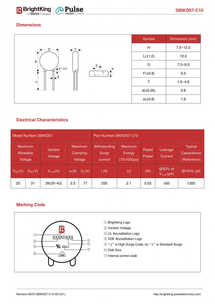 390KD07-C10 datasheet page 2