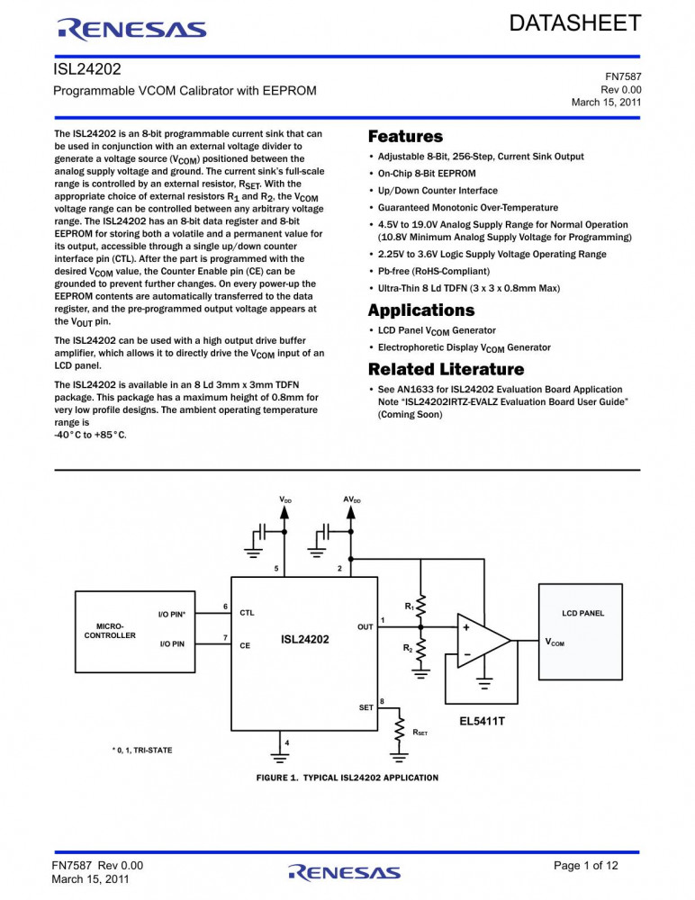 ISL24202 datasheet page 1