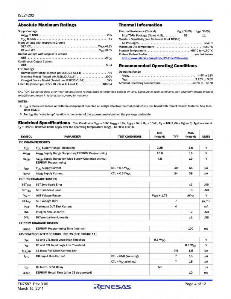 ISL24202 datasheet page 4