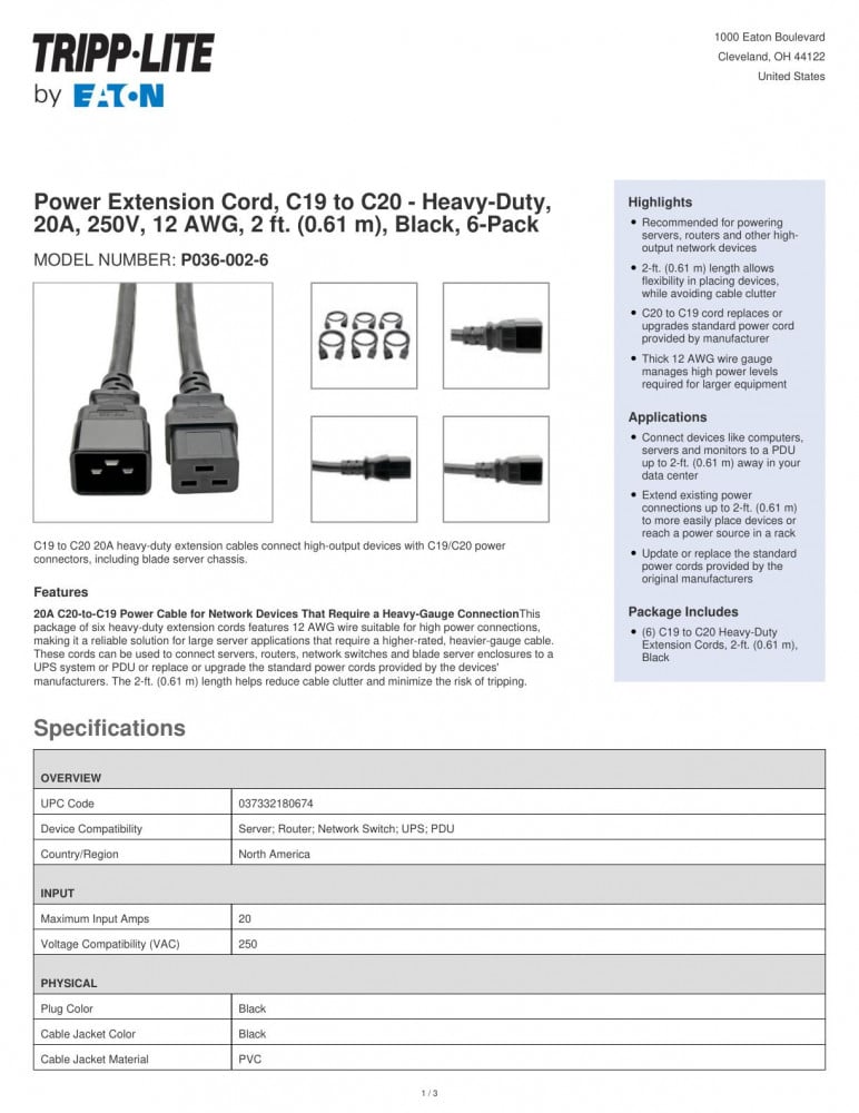 P036-002-6 technical document page 1
