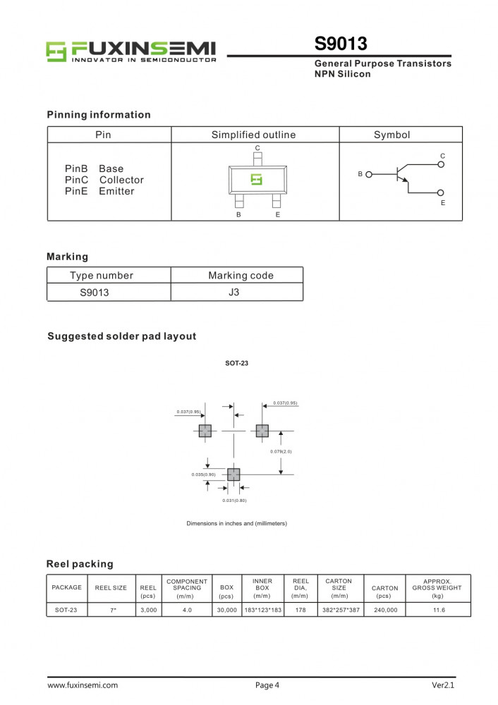 S9013 datasheet page 4