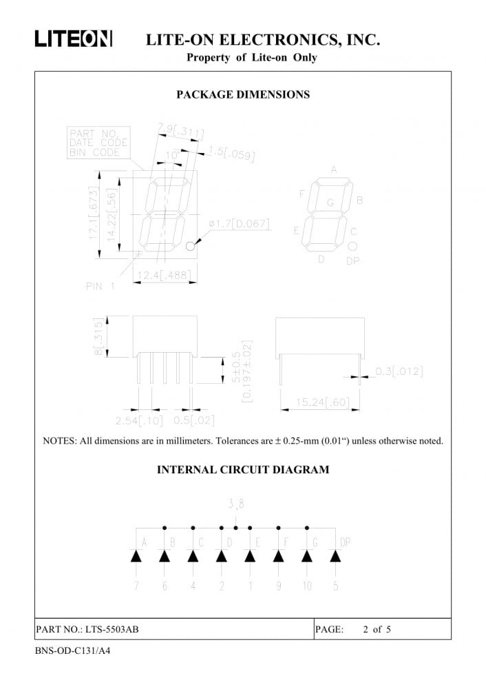 LTS-5503AB datasheet page 2