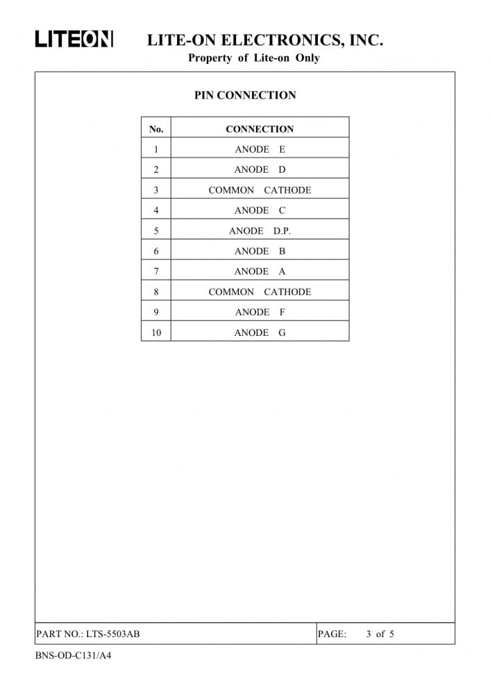 LTS-5503AB datasheet page 3