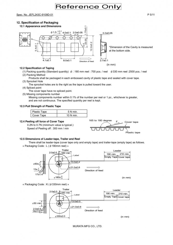 DLW5ATZ112MQ2L specification page 5