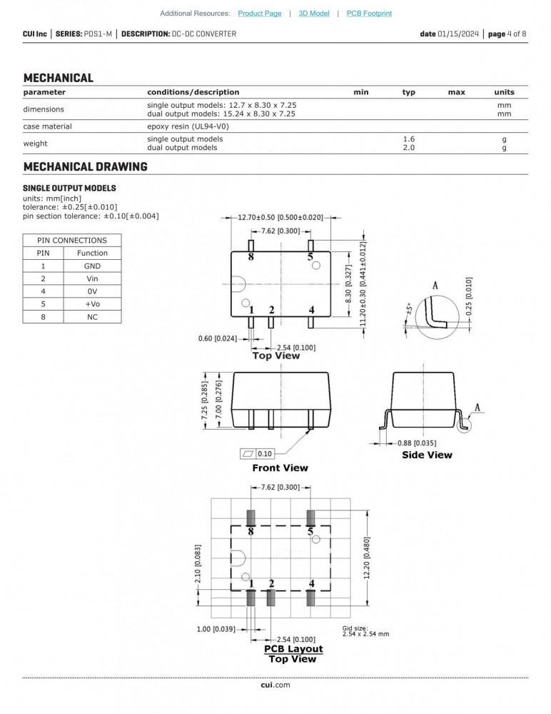 CUI PDS1-M datasheet page 4
